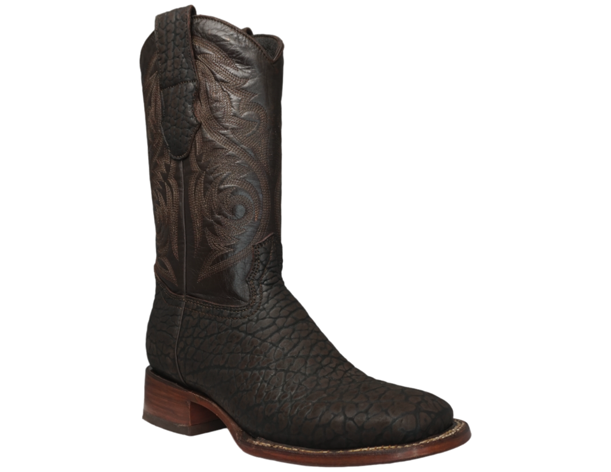 Botas vaqueras hombre estilo Bulldog cuello de toro de lidia con suela ...